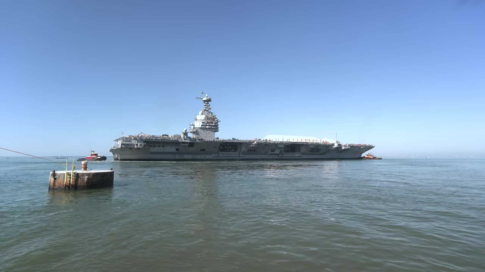 US Navy's future USS John F. Kennedy carrier conducts first propulsion ...