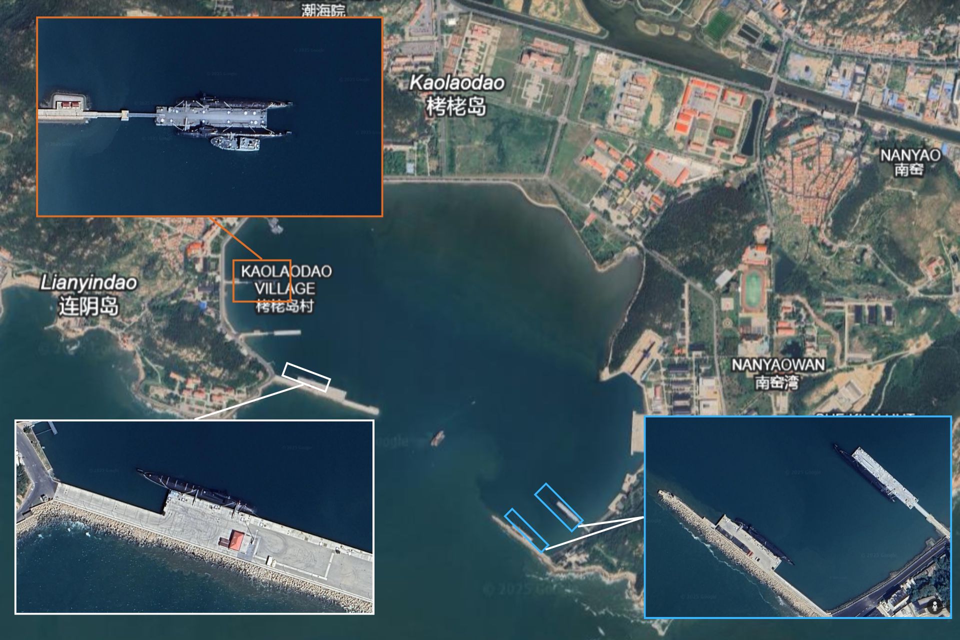 Google Earth Reveals Six Nuclear Submarines at Chinese Base Exposing ...