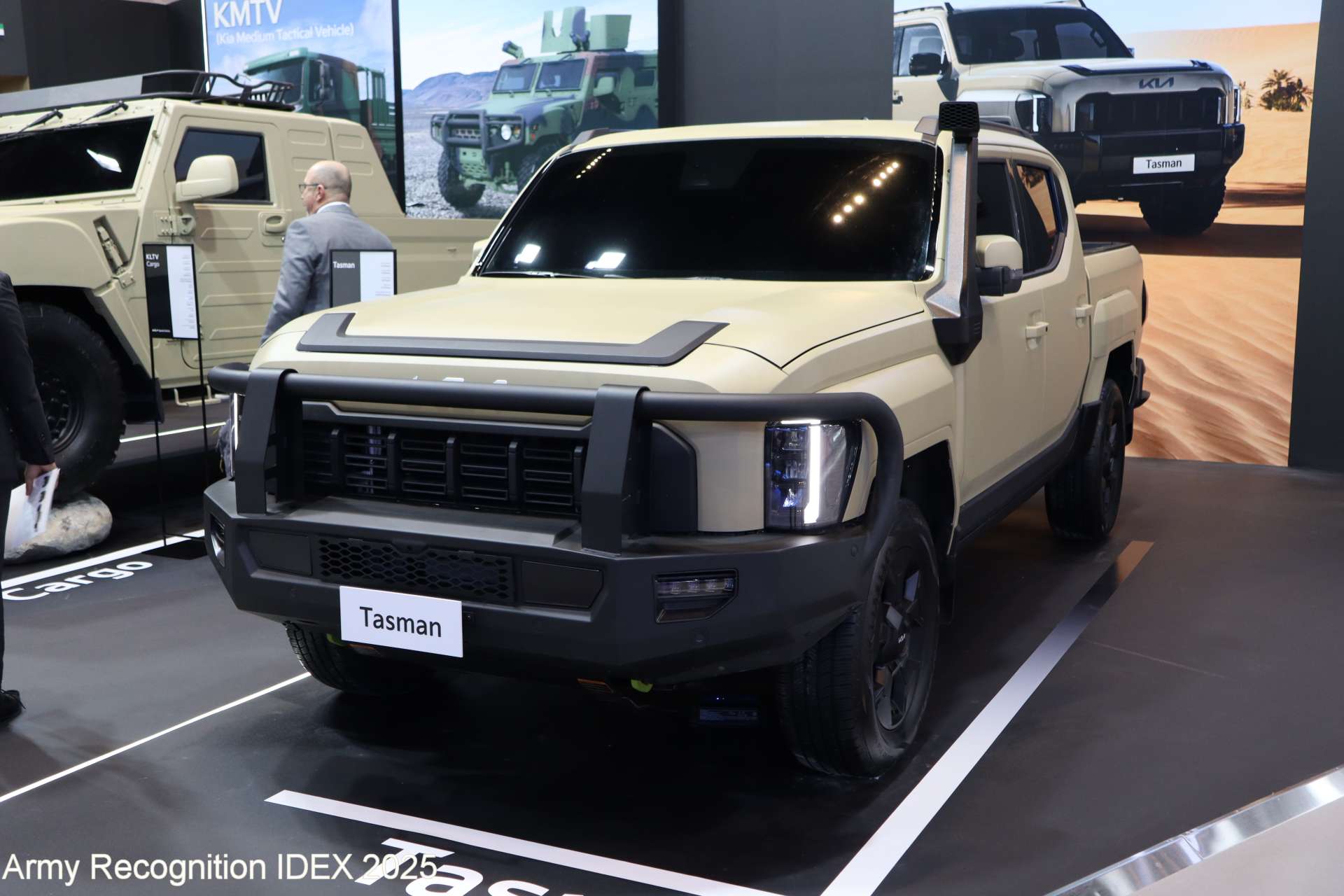 Kia Presents Militarized Tasman Pickup for Tactical Operations at IDEX 2025