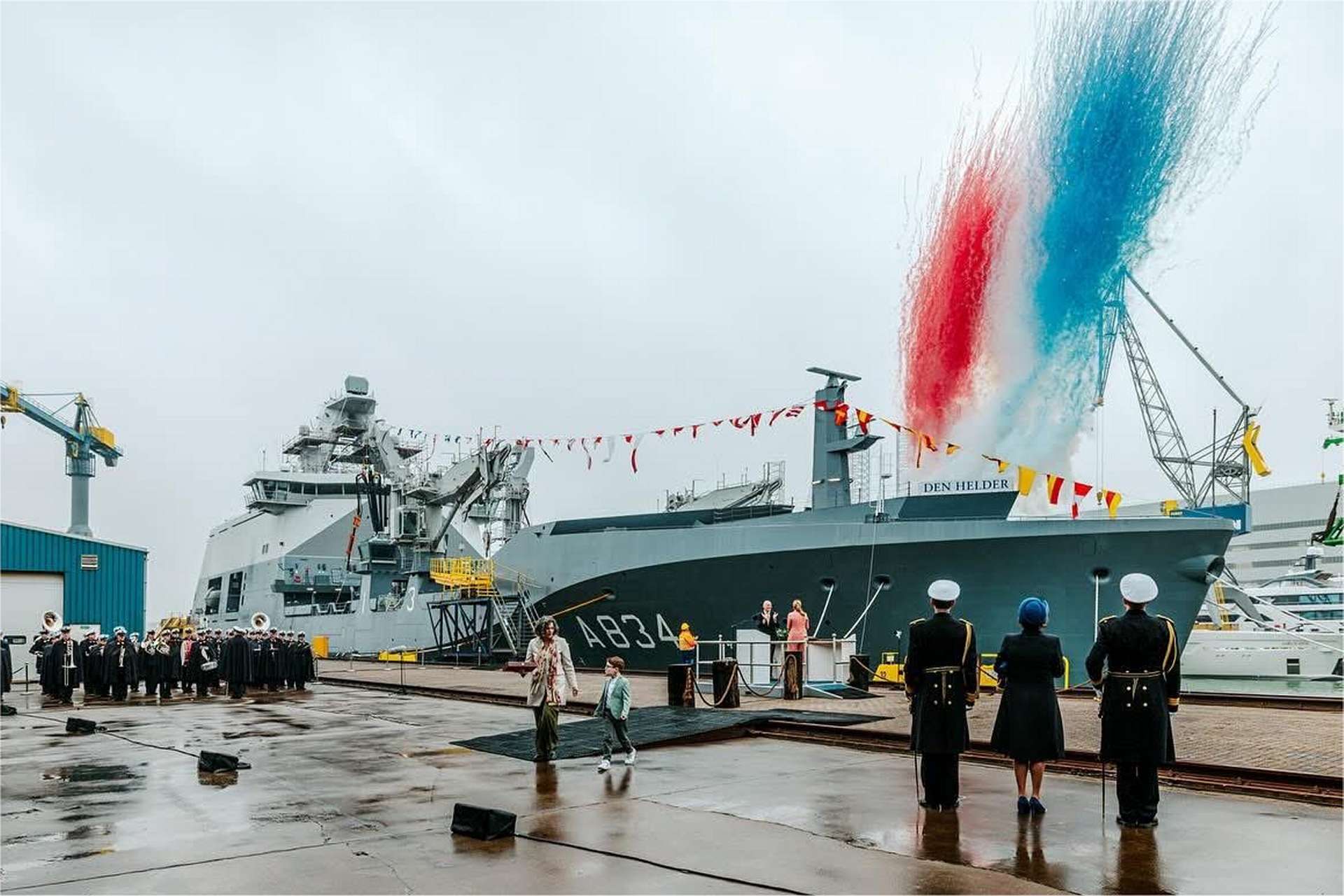 Royal Netherlands Navy Unveils New Combat Support Ship Den Helder