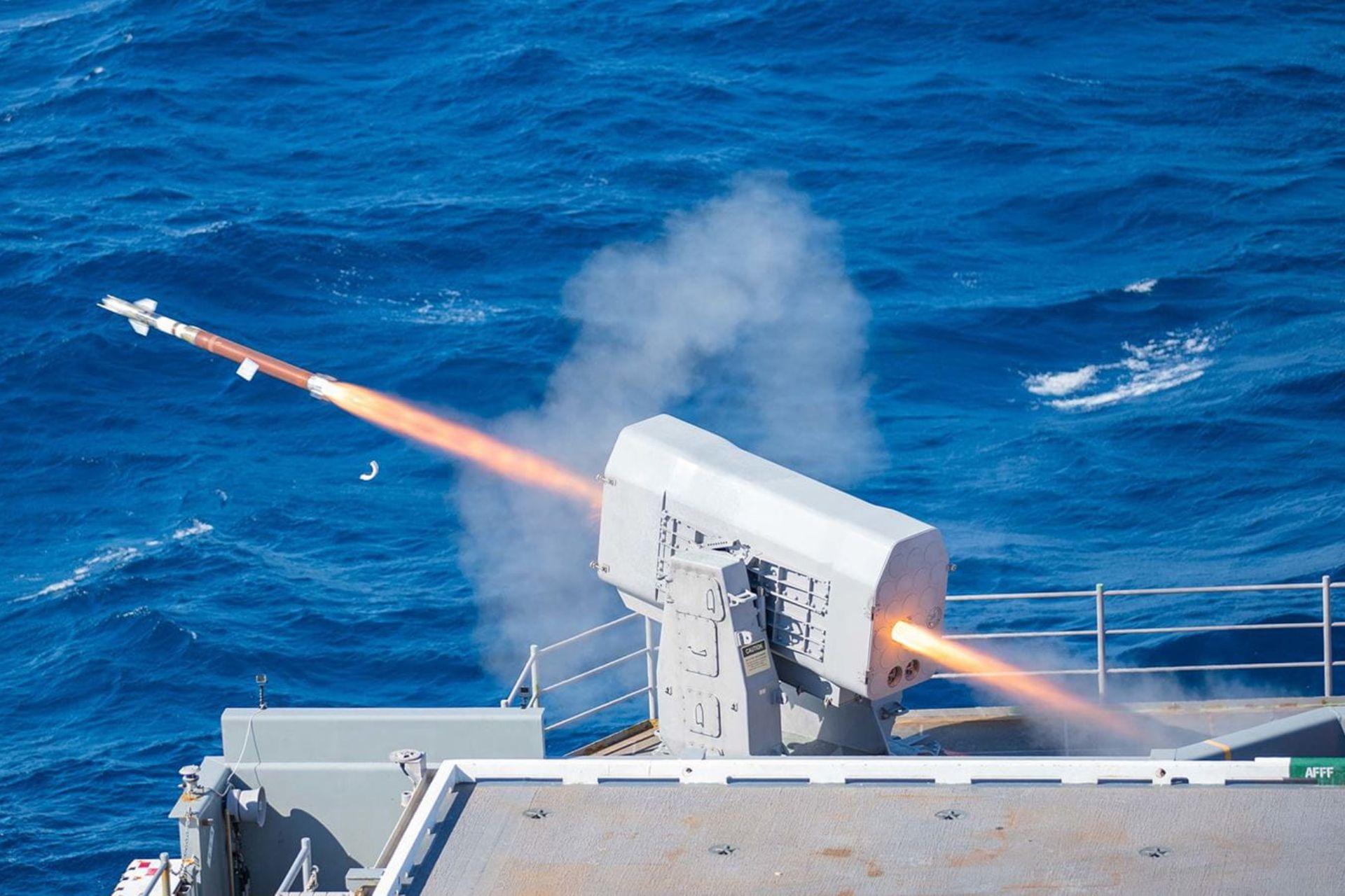 US Navy Enhances Fleet Survivability with RAM Launchers to Counter ...