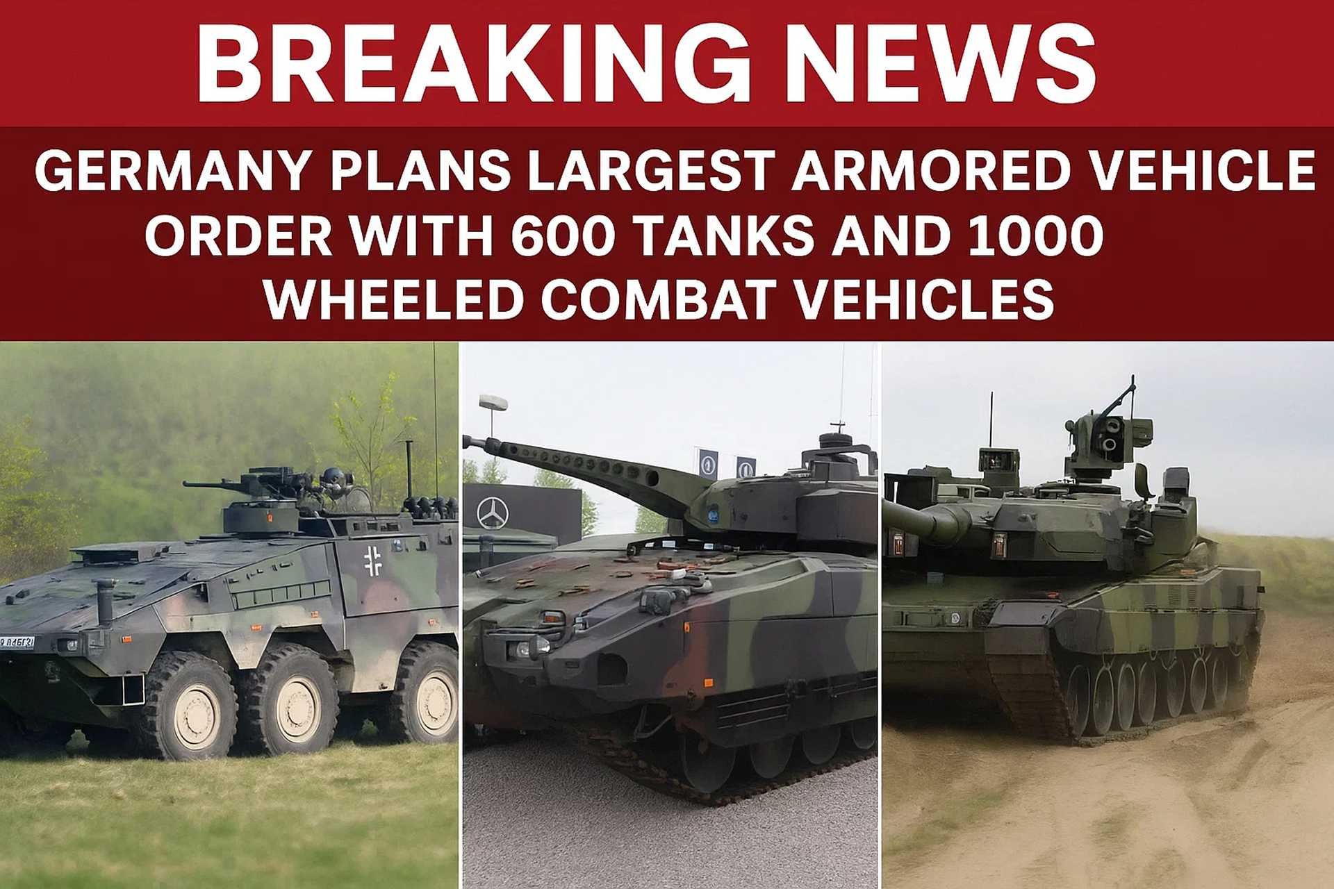 Breaking News: Germany Considers Largest Armored Vehicle Order with 600 ...