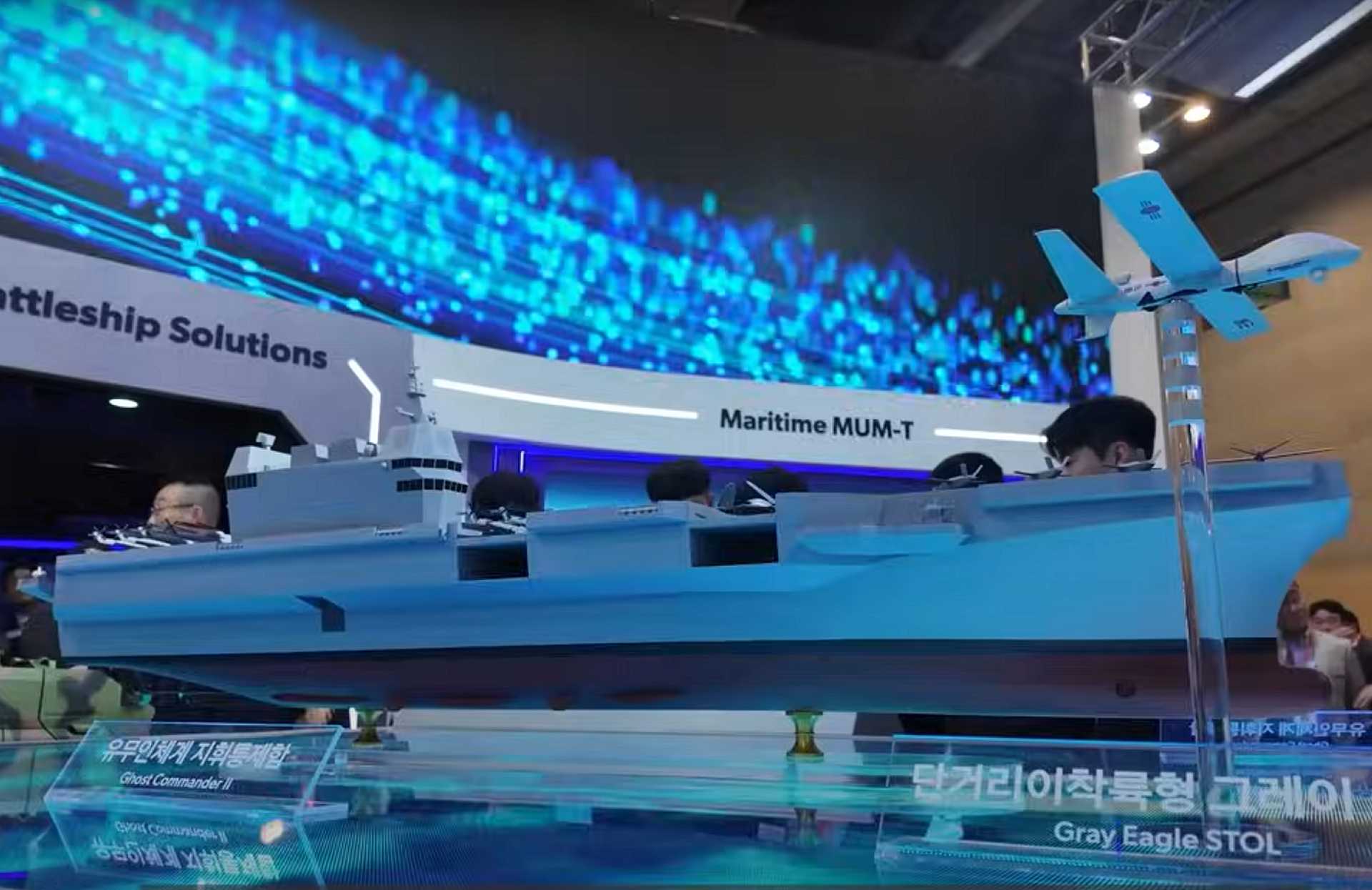 Exclusive: South Korea's Hanwha Ocean reveals Ghost Commander II aircraft carrier for manned and ...