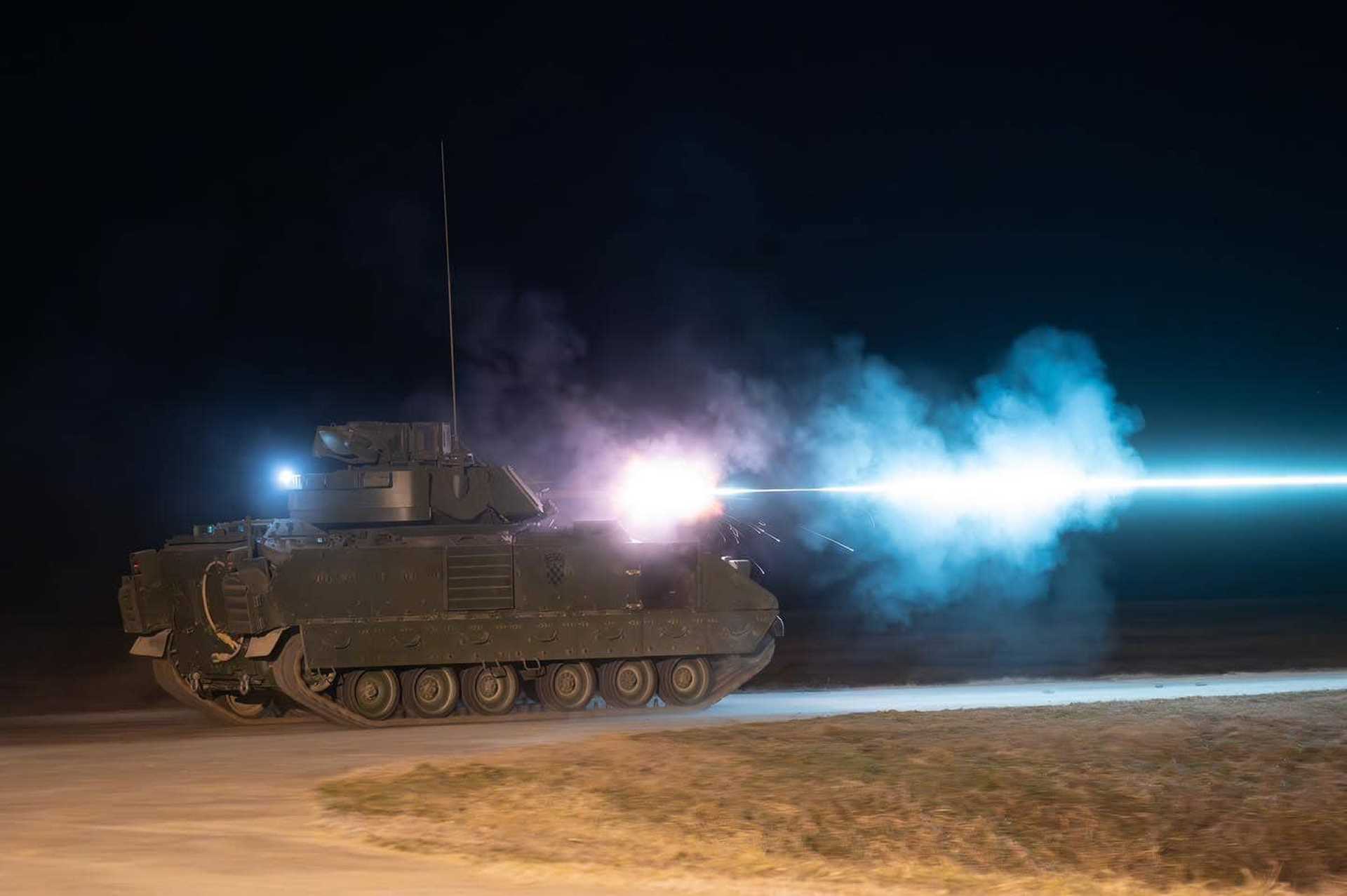 Croatia begins live fire training on US-supplied M2A2 Bradley fighting vehicles to increase ...