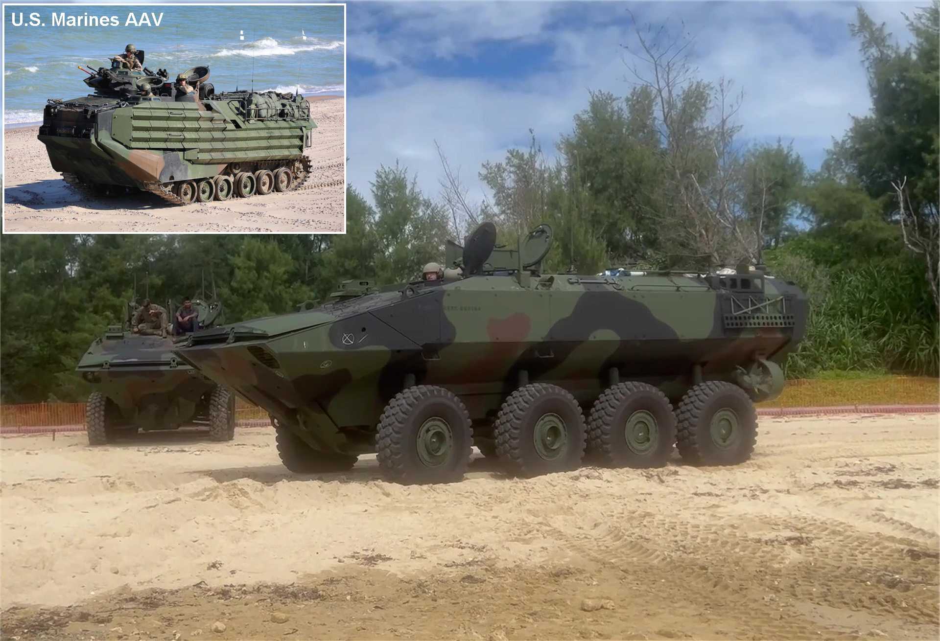 Exclusive Report: U.S. Marines shift from old tracked AAV to modern 8x8 ...
