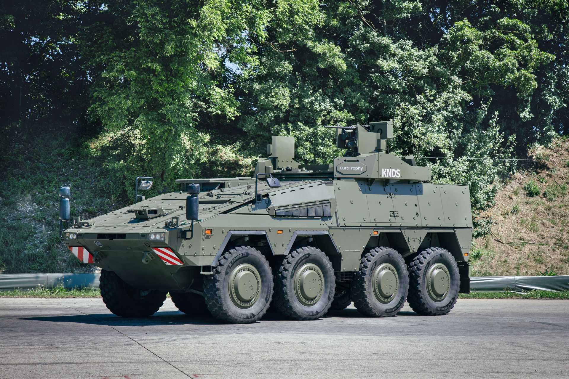 Germany equips Boxer 8x8 armored vehicle with Trophy active defense system to counter RPGs and ...