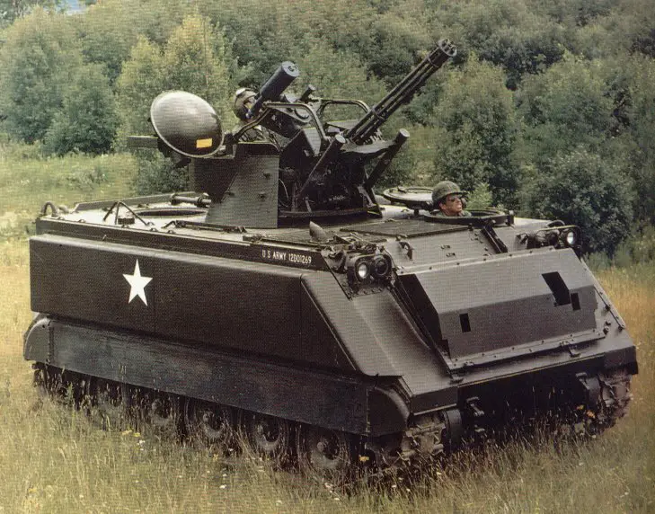 M163 Vulcan anti-aircraft air defense tracked armoured vehicle US army ...
