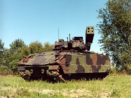 M6 Linebacker Bradley air defense light armoured vehicle US army United ...