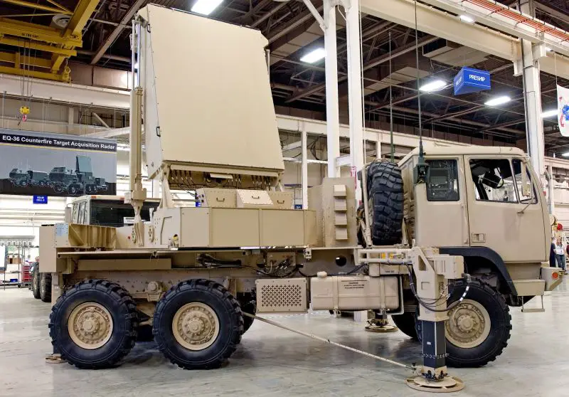 EQ-36 Counter fire Target Acquisition radar data sheet specifications ...