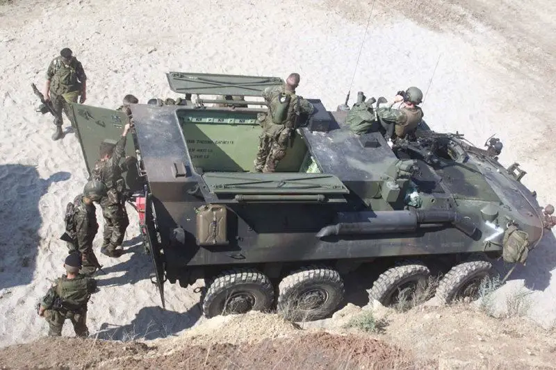 LAV Mortar General Dynamics Mowag light wheeled armoured mortar carrier ...