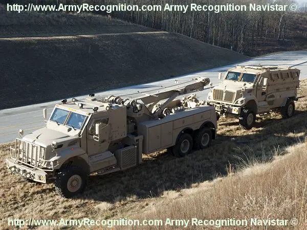 MaxxPro Wrecker MRAP Navistar armoured recovery vehicle data sheet ...