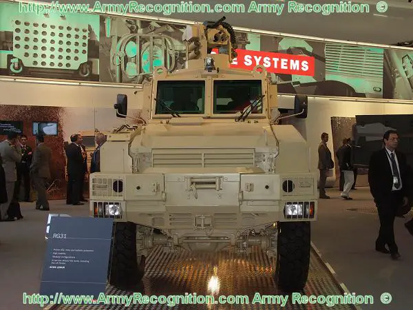RG-31 RG31 Mk5E BAE Systems mine protected wheeled armoured vehicle ...