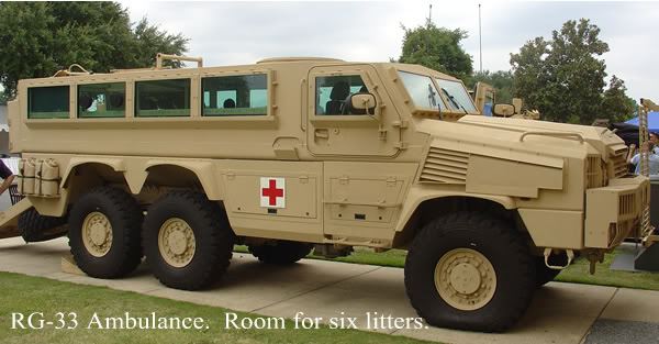 RG33 RG-33 HAGA Heavily Armoured Ground Ambulance data sheet ...