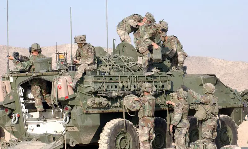 Stryker M1126 ICV infantry armoured personnel carrier vehicle technical ...