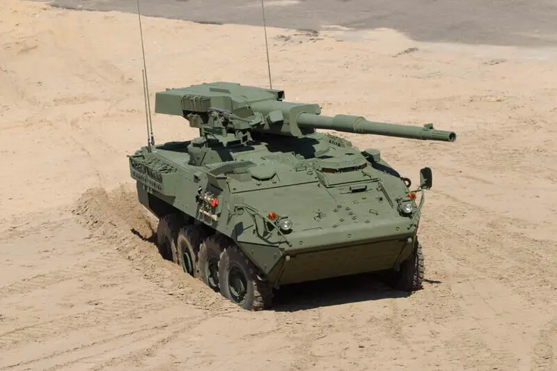 Stryker MGS M1128 General Dynamics mobile gun system anti-tank wheeled ...