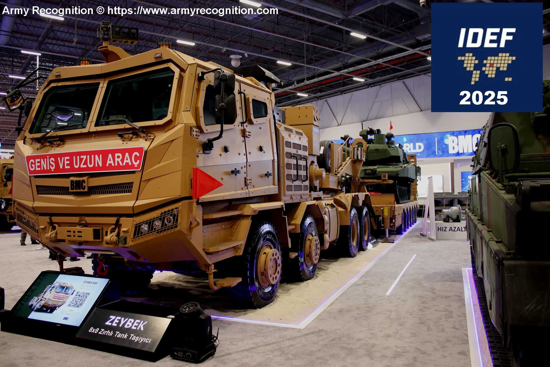 IDEF 2025: Türkiye's BMC launches ZEYBEK 8x8 tank carrier with high survivability for combat ...