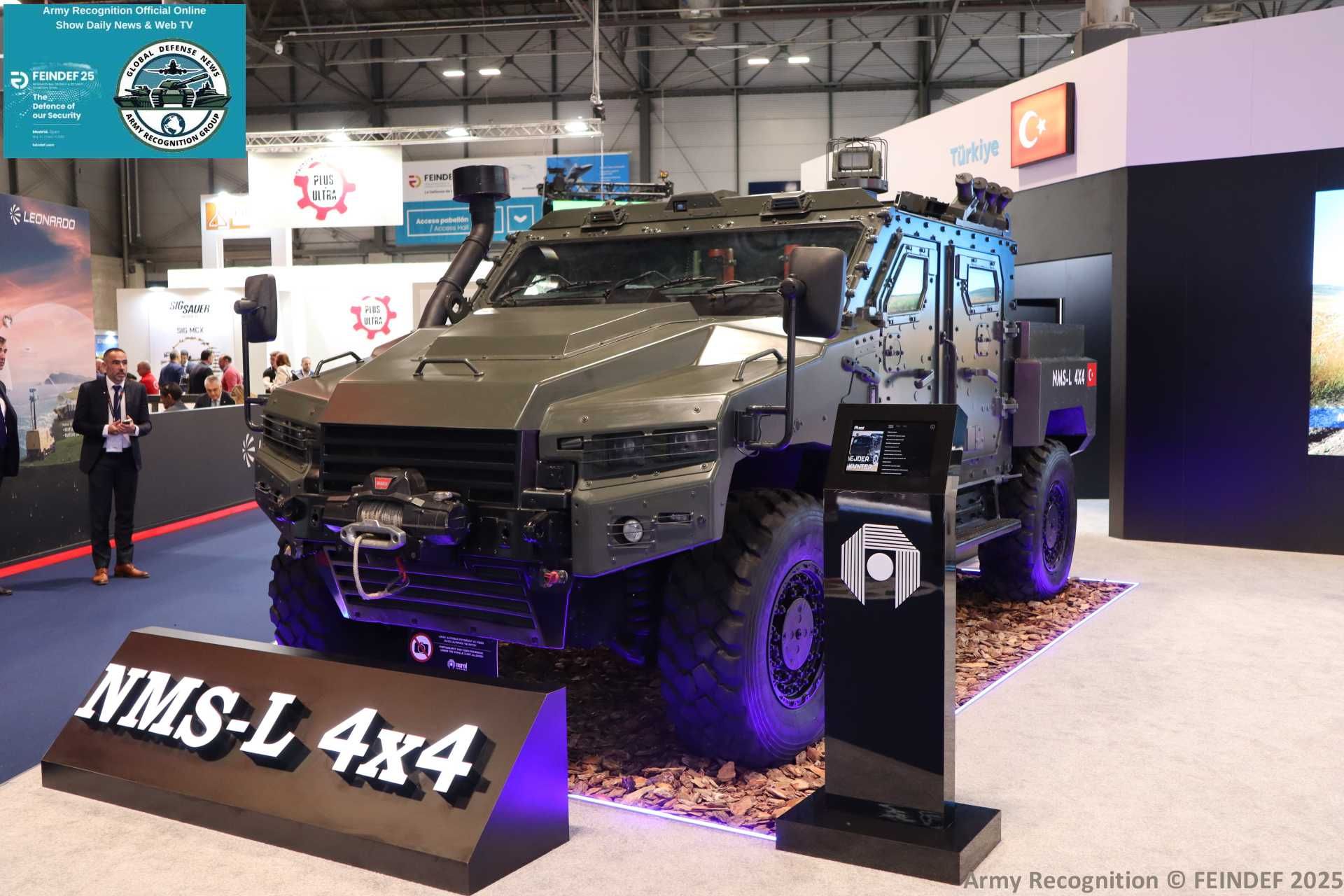 Nurol Makina's new NMS-L 4x4 armored vehicle attracts attention at FEINDEF 2025 as Türkiye ...