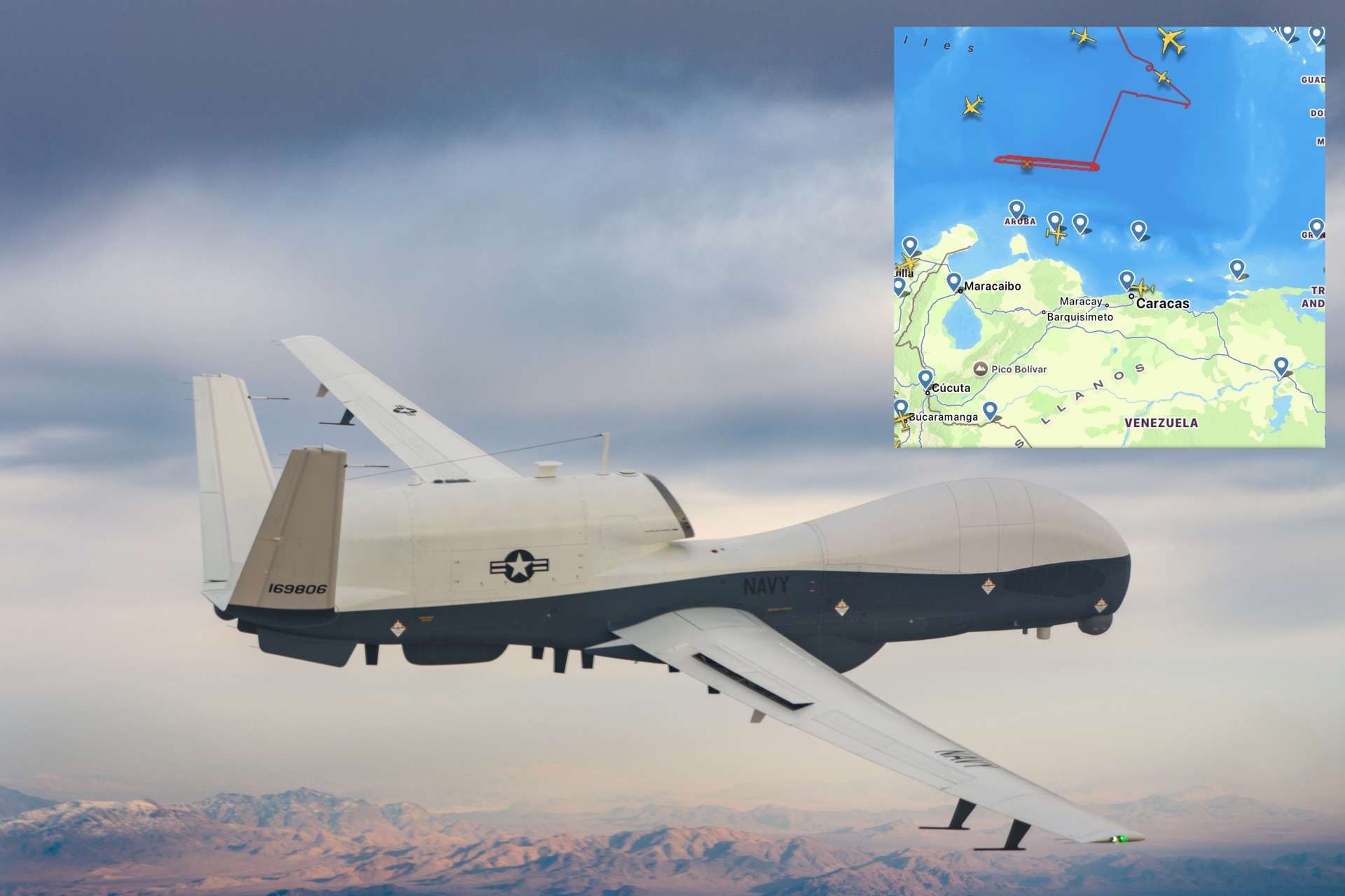 U.S. Navy MQ-4C Triton Drone Conducts Extended Surveillance Patrol Over ...