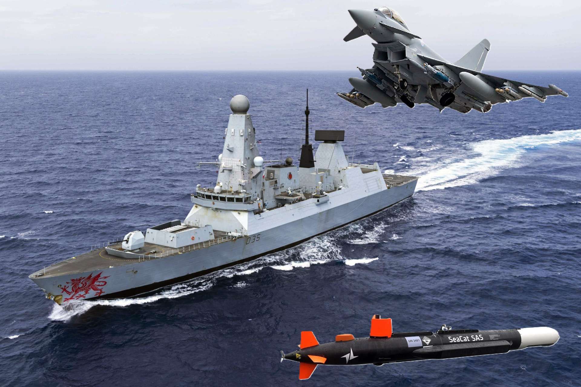 UK to Deploy Typhoon Jets and HMS Dragon Destroyer With Drone Boats to ...
